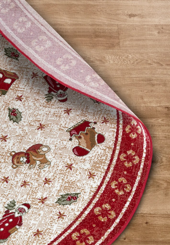 Villeroy & Boch Kusový koberec Toy's delight se střiženým vlasem 106217 Red, Multicolor kruh, 200x200 (průměr) kruh, červená, obývací pokoj