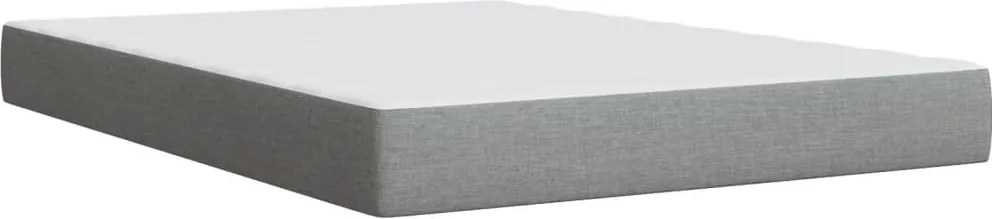 Box spring postel s matrací světle šedá 140 x 200 cm textil 3285380