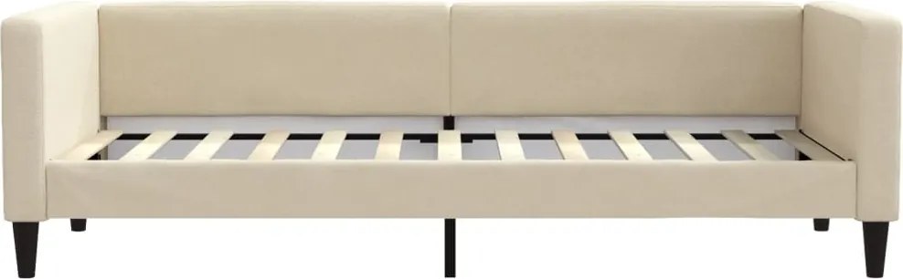 Válenda s přistýlkou a zásuvkami krémová 80 x 200 cm textil 3196613