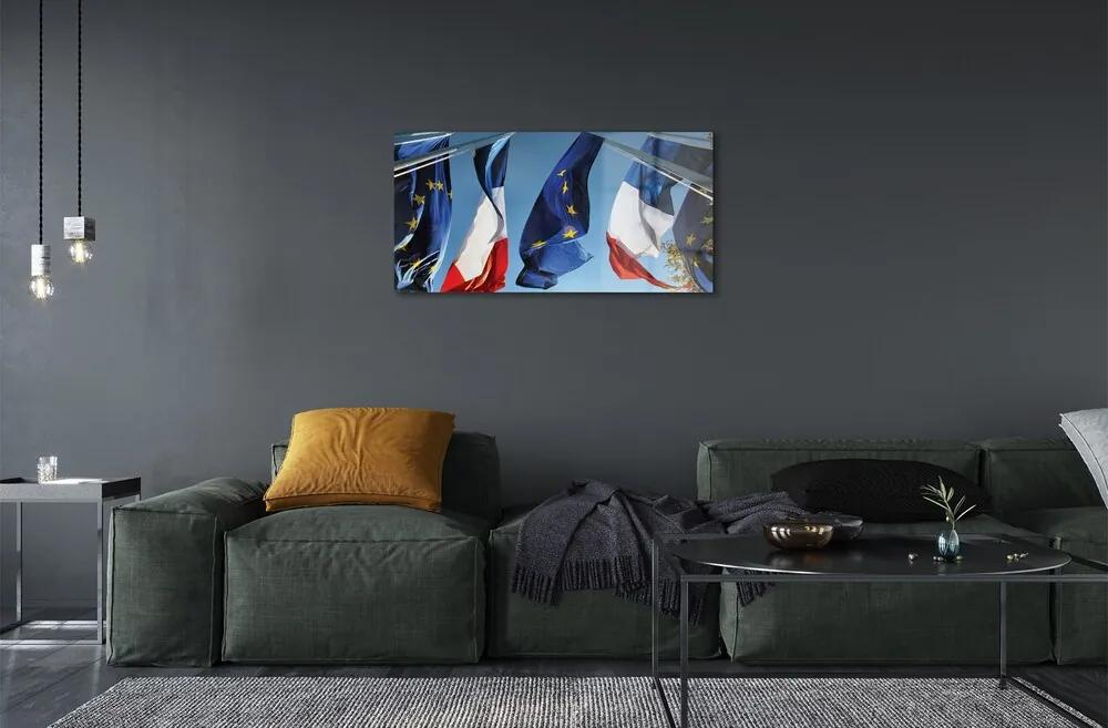 Obraz na skle flags 125x50 cm