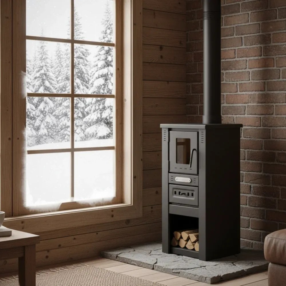 PRO-TERMO Krbová kamna LAVA BASIC GLASS - černá
