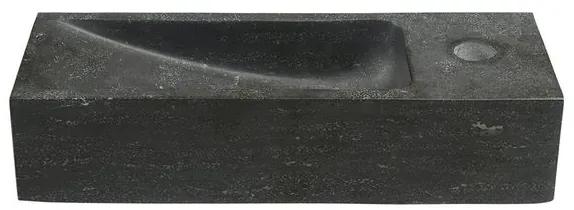 Sapho Blok Kamenné umývátko 38x8x14 cm, antracit 2401-31