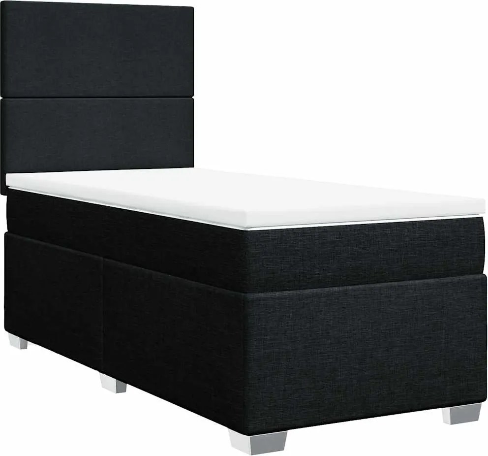 Box spring postel s matrací černá 80 x 200 cm textil 3292610