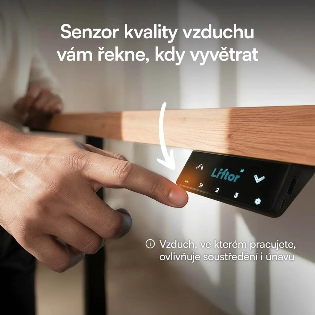 Výškově nastavitelný stůl Liftor Expert, šedý, , elektricky polohovatelný