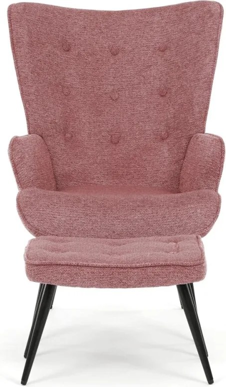 Relaxační křeslo AK-303 PINK2, sametová látka, růžová (68 x 72) cm