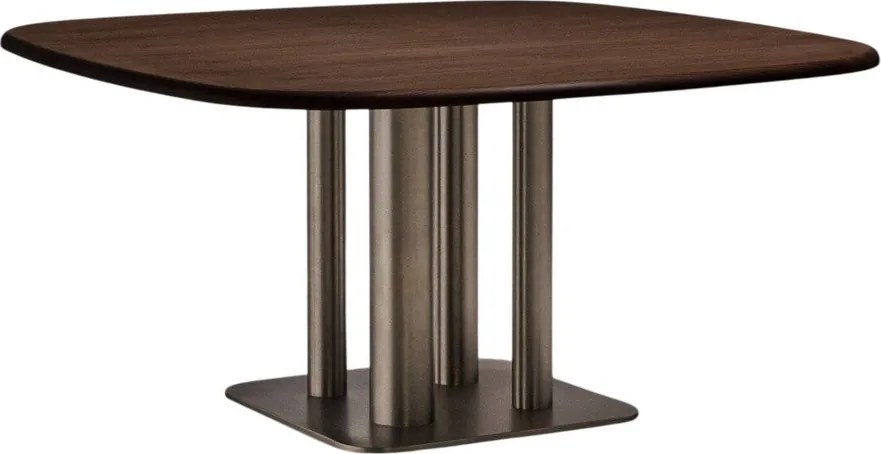 Jídelní stůl v dekoru ořechu 121x121 cm Melvar – Kave Home