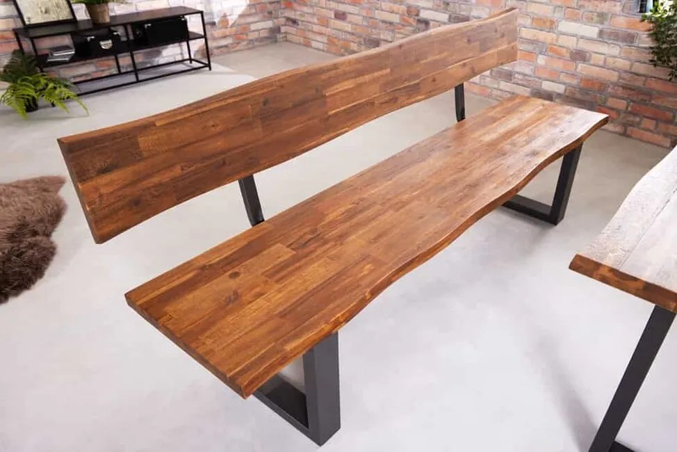 Designová dřevěná lavička Genesis akácie 200cm