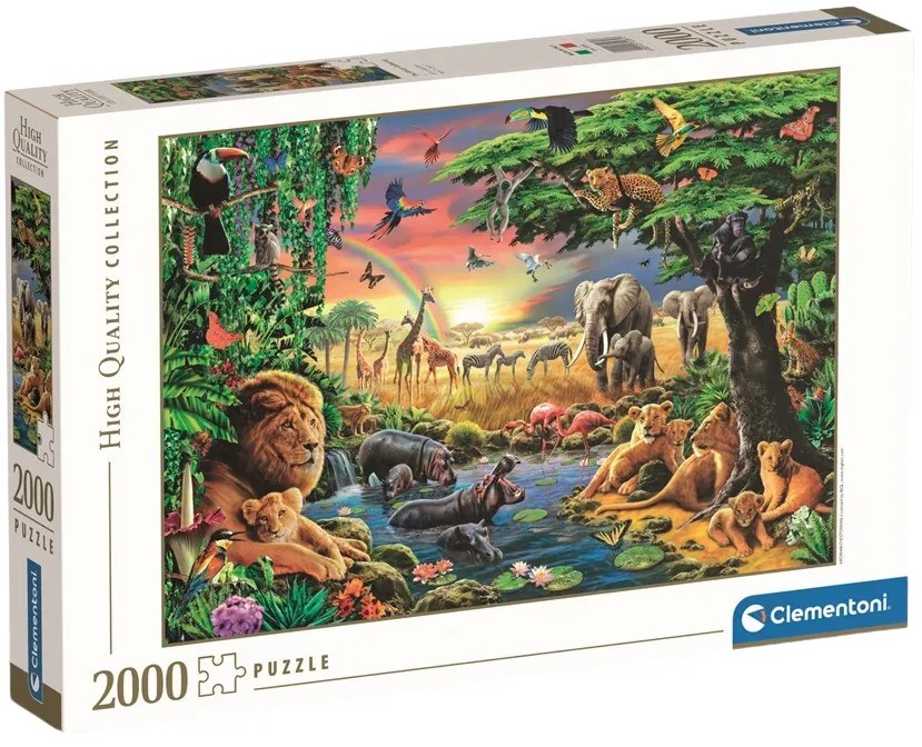 Clementoni - Puzzle 2000 Africké setkání