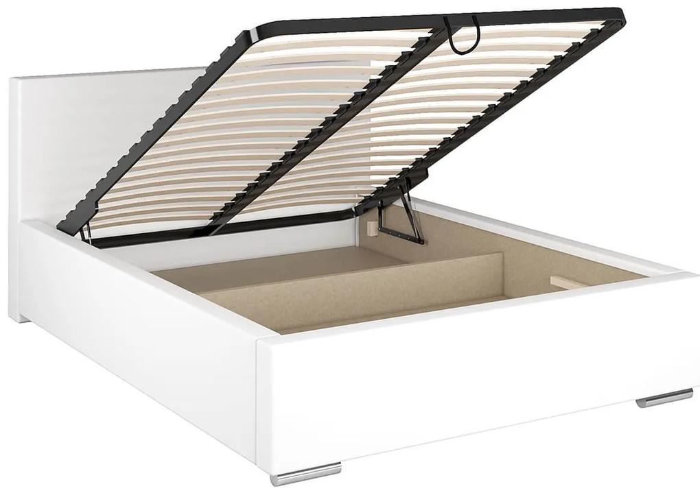 Velká luxusní postel 200x200 cm Emily Barva: Bílá - Madryt 920