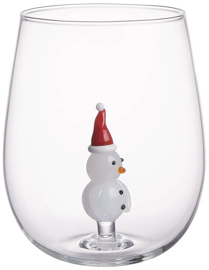 MERRY & JOY Sklenice sněhulák 450 ml