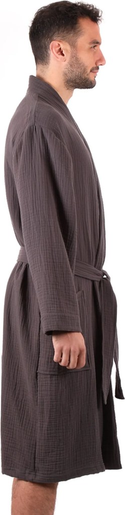 Mušelínový župan Dacca antracit 12 24 9551 unisex - S