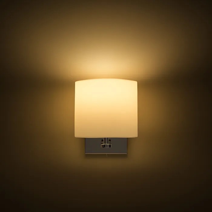 RENDL R11979 PENTHOUSE nástěnná lampa, dekorativní bílé PVC chrom