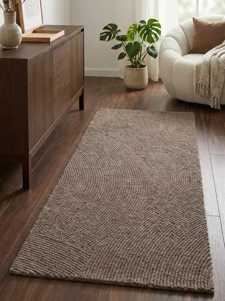 Hanse Home, Běhoun Calmio 106219 Taupe, 80x300, hnědá, ložnice