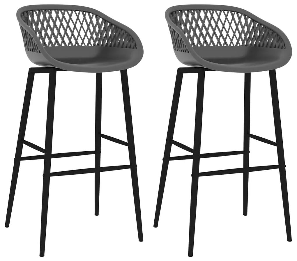 Barové židle 2 ks šedé - Default Title