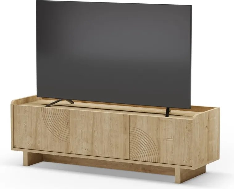 TV stolek v dekoru dubu v přírodní barvě 140x45x40 cm Daira – Marckeric