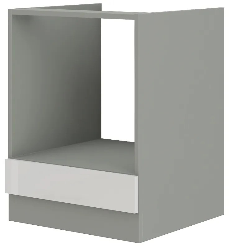 Dolní kuchyňská skříňka na rúru Brunea 60 D GAZ BB (šedá + lesk bílý). 1024979