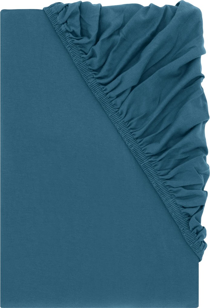 Livarno® Žerzejové napínací prostěradlo, 180-200 x 200 cm (modrá)