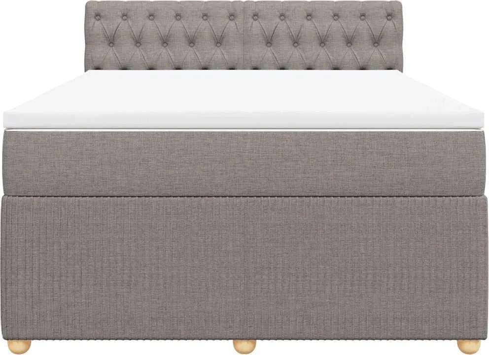 Box spring postel s matrací taupe 140x200 cm textil 3287490
