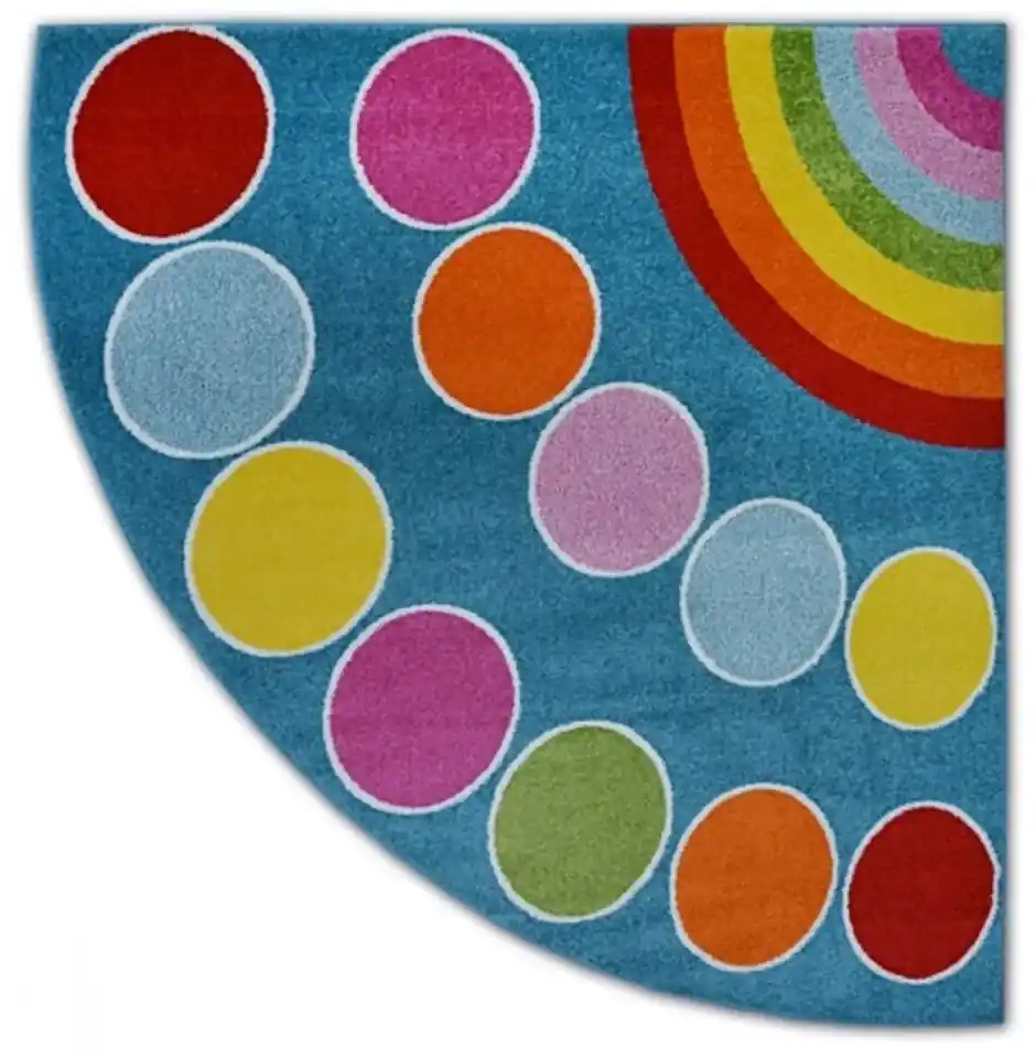 Dětský kusový koberec Duha modrý, Velikosti 200x200cm | BIANO