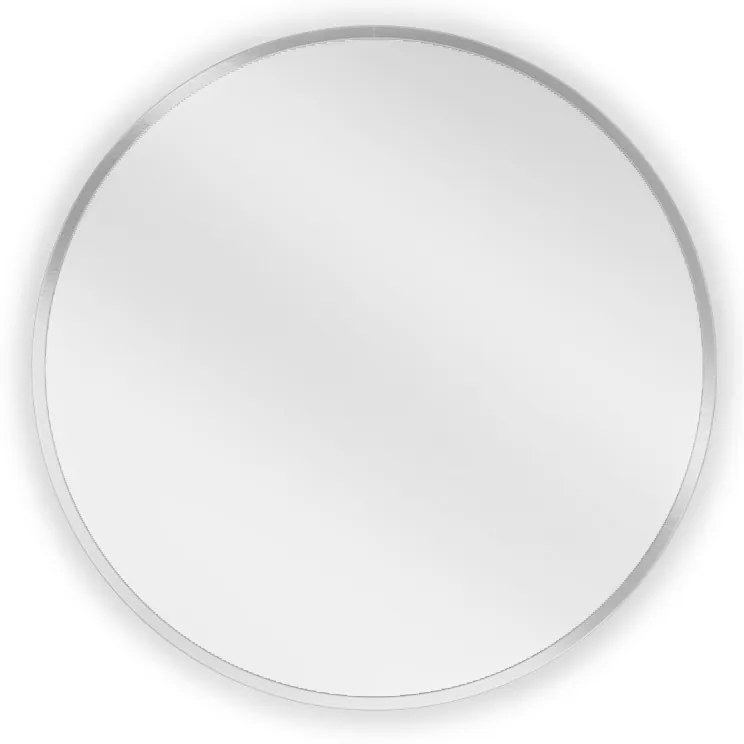 Mexen Loft, kulaté koupelnové zrcadlo 30 cm, barva rámu broušená ocel, 9850-030-030-000-10