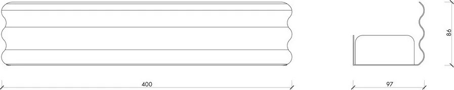 Nástěnná koupelnová polička nerezová ve stříbrné barvě Olbi – noo.ma