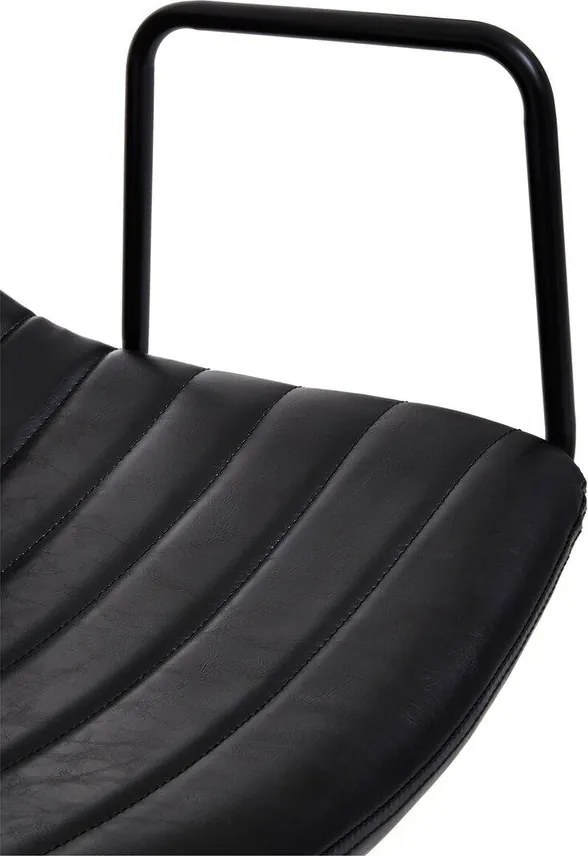 Černá kancelářská židle z imitace kůže Forbes – Premier Housewares