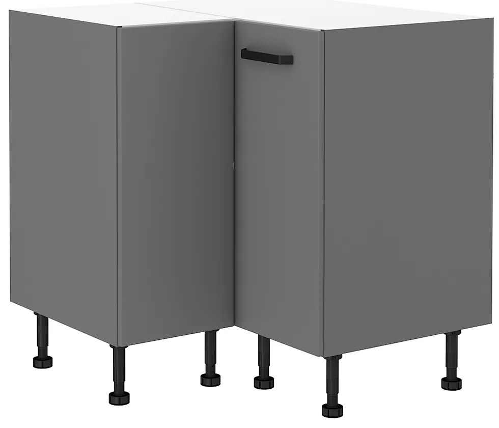 Kuchyňská linka NESSANT se | 250x280 cm | zásuvky PREMIUM BOX | šedá mat