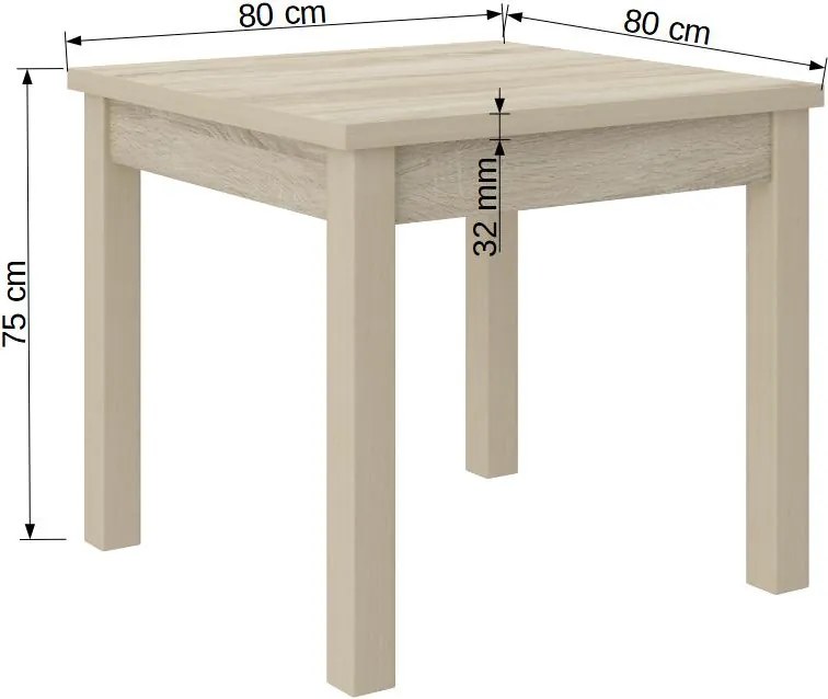 ADRK Furniture Sada stolu s židlemi RODOS 38 SE-ROD-38-S-B064