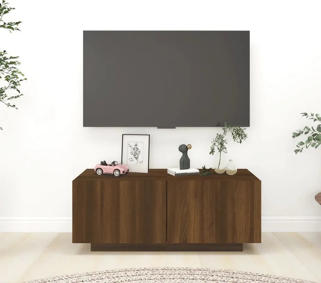 vidaXL TV skříňka 100 x 35 x 40 cm dřevotříska [804439] Barva: šedá sonoma