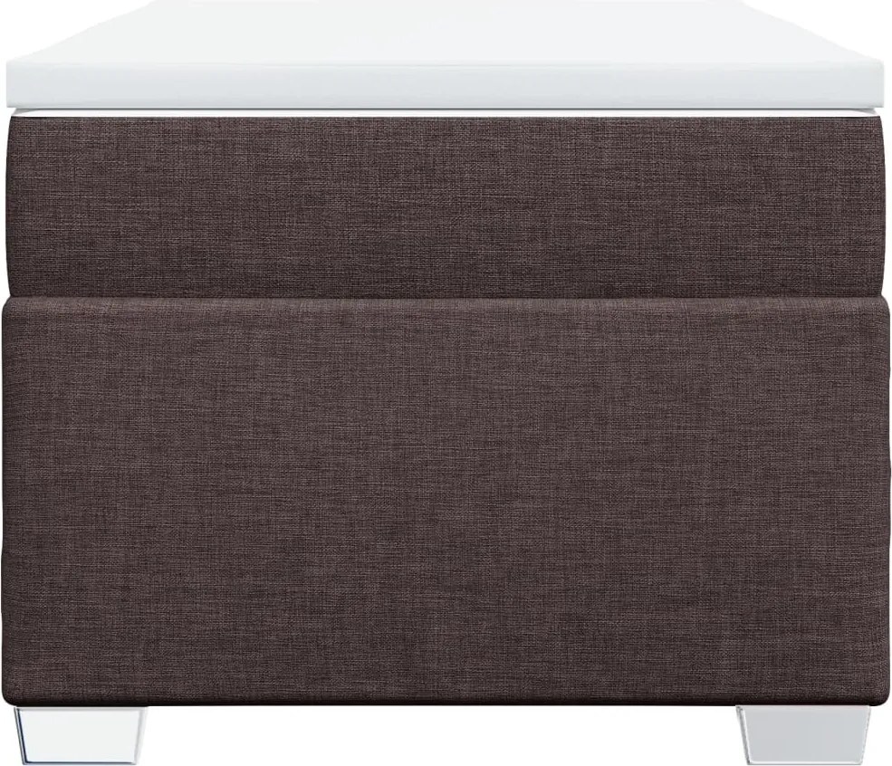 Box spring postel s matrací tmavě hnědá 100 x 200 cm textil 3285112