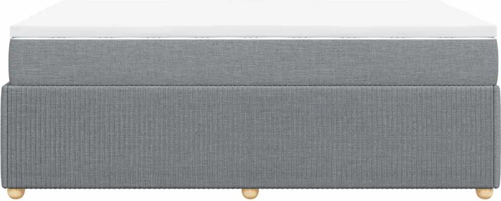 Box spring postel s matrací světle šedá 120x190 cm textil 3285553