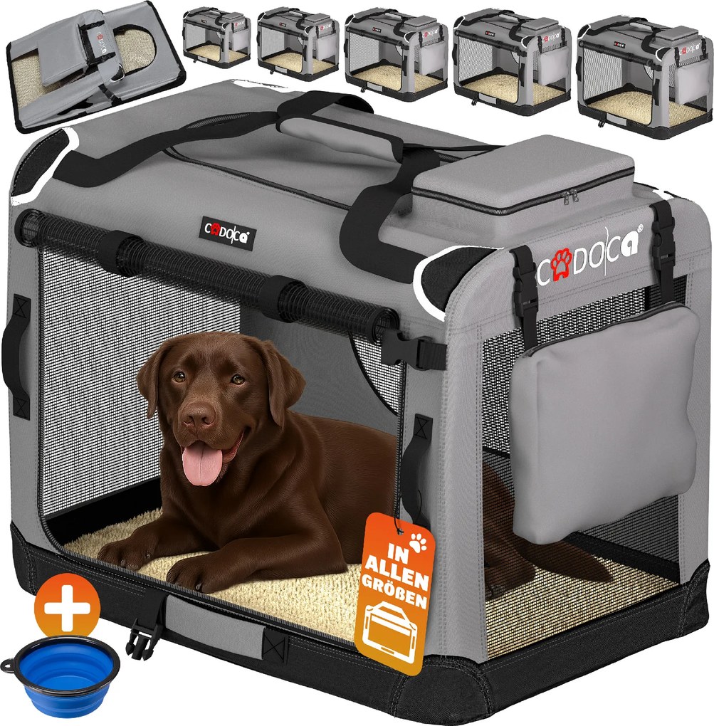 Box pro psa skládací XXL 90x60x66cm šedá