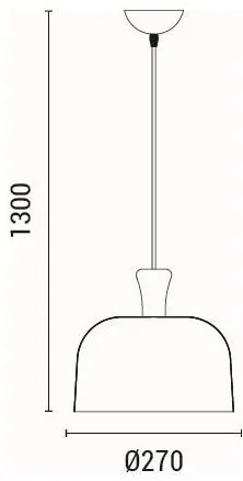 Lustr na lanku SIMPLO 1xE27/15W/230V bílá pr. 27 cm
