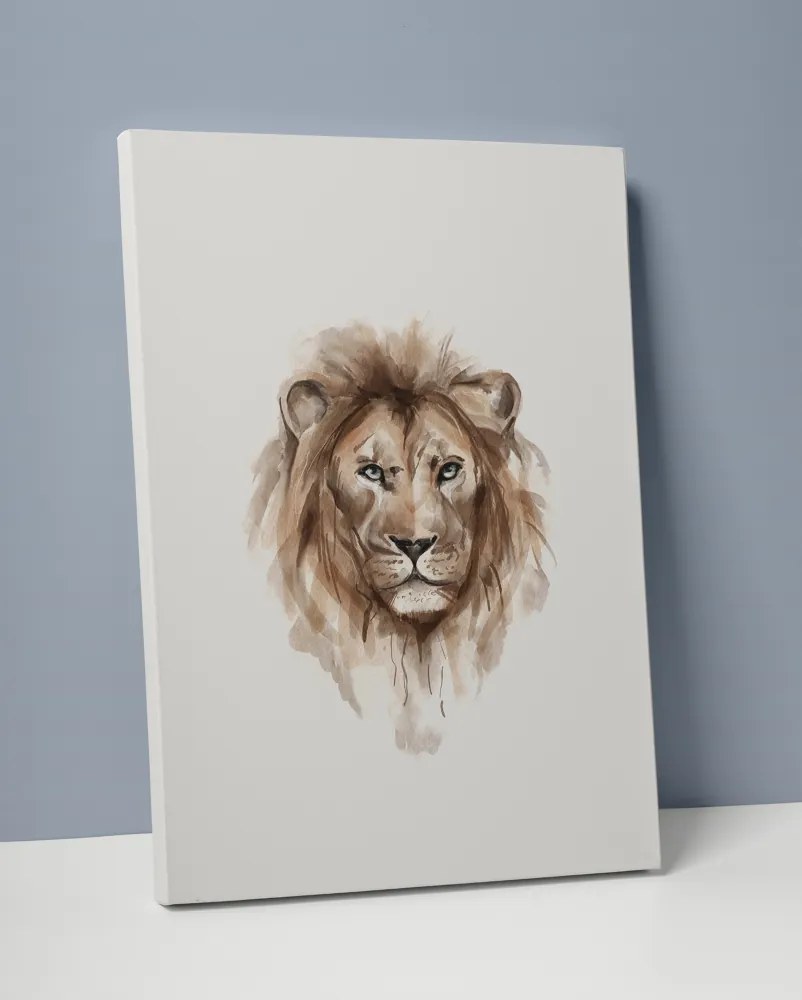 Obraz Lion Bez okraje 30 x 40 cm - napnuté plátno na dřevěném rámu