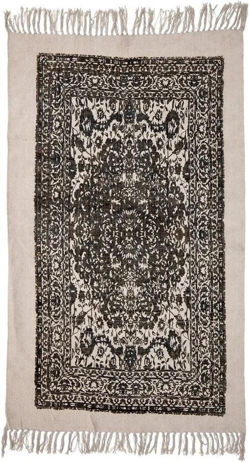 Béžovo-černý koberec Bloomingville Luca, 90 x 150 cm