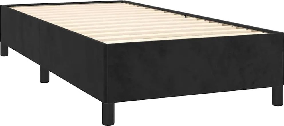 Box spring postel s matrací černá 80 x 200 cm samet 3132767