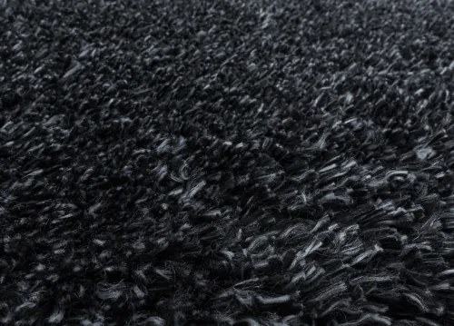 Koberce Breno Kusový koberec FLUFFY kruh 3500 Anthrazit, Černá, 80 x 80 cm