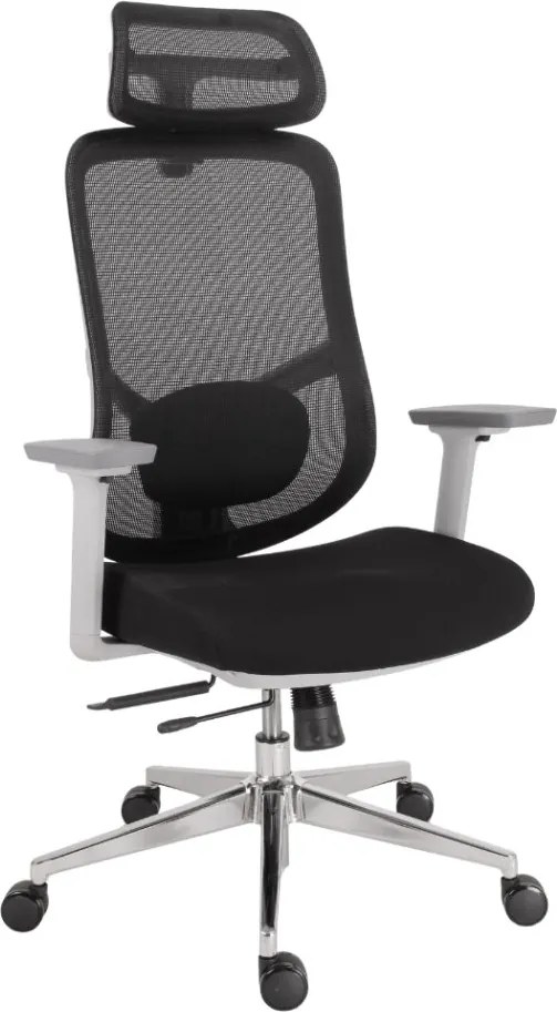 Kancelářská ergonomická židle Neoseat ALLY WHITE — černá / bílá, nosnost 150 kg