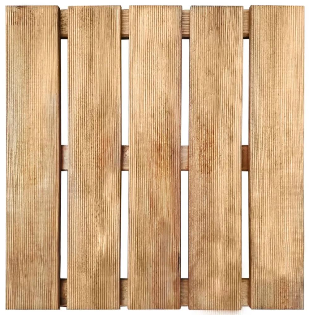 12 ks terasové dlaždice 50 x 50 cm dřevo hnědé