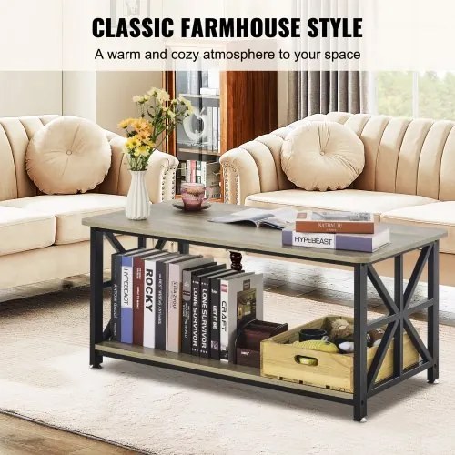 Obdélníkový konferenční stolek Farmhouse 101,6 cm s otevřeným úložným prostorem