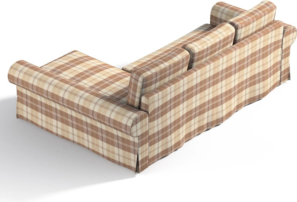 Potah na pohovku IKEA Backabro rozkládací se šezlongem barva béžová látka pletený vzor, vzorované