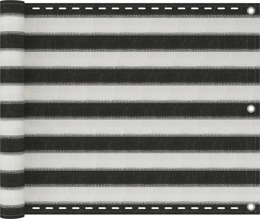 Balkónová zástěna HDPE 75 x 500 cm antracitovo-bílá 310850