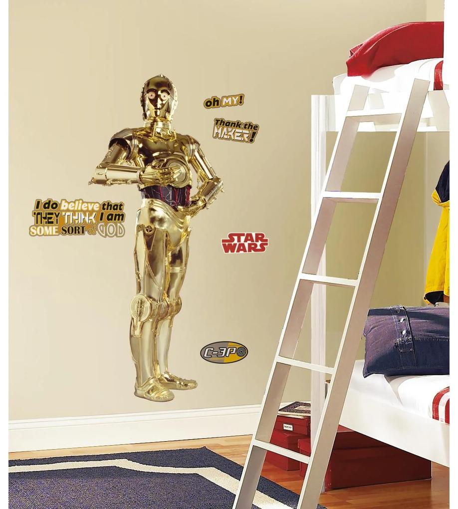 Samolepky na zeď Star Wars - robot C-3PO