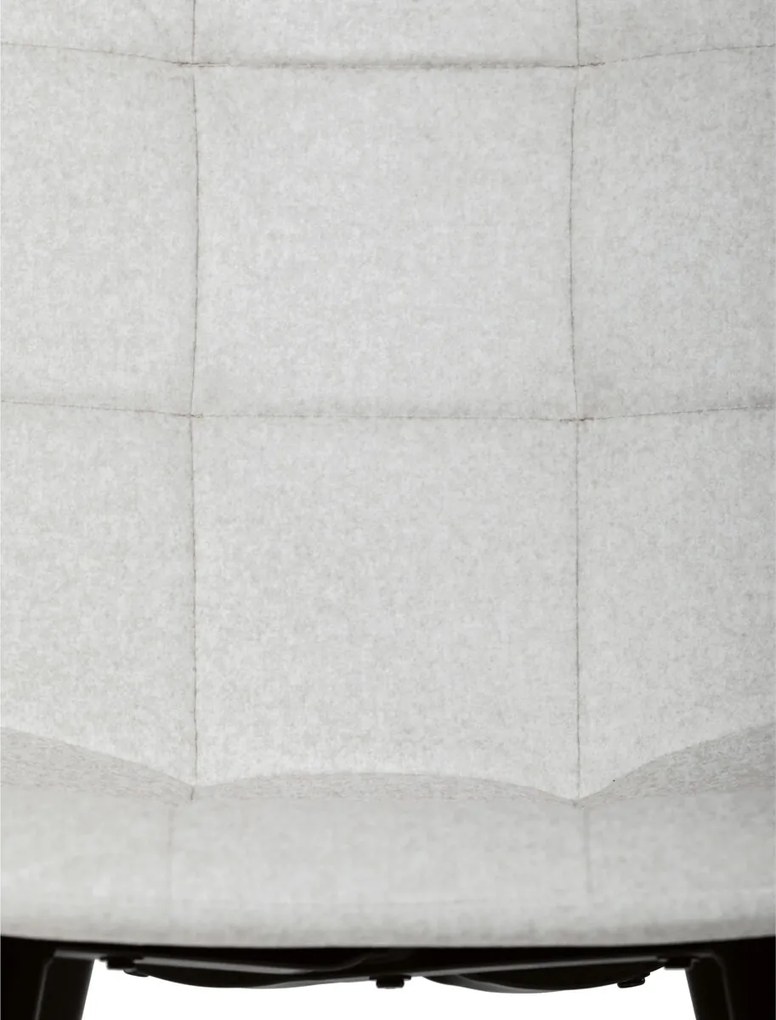 Jídelní židle FREDERIC - bílý samet / černé kovové nohy