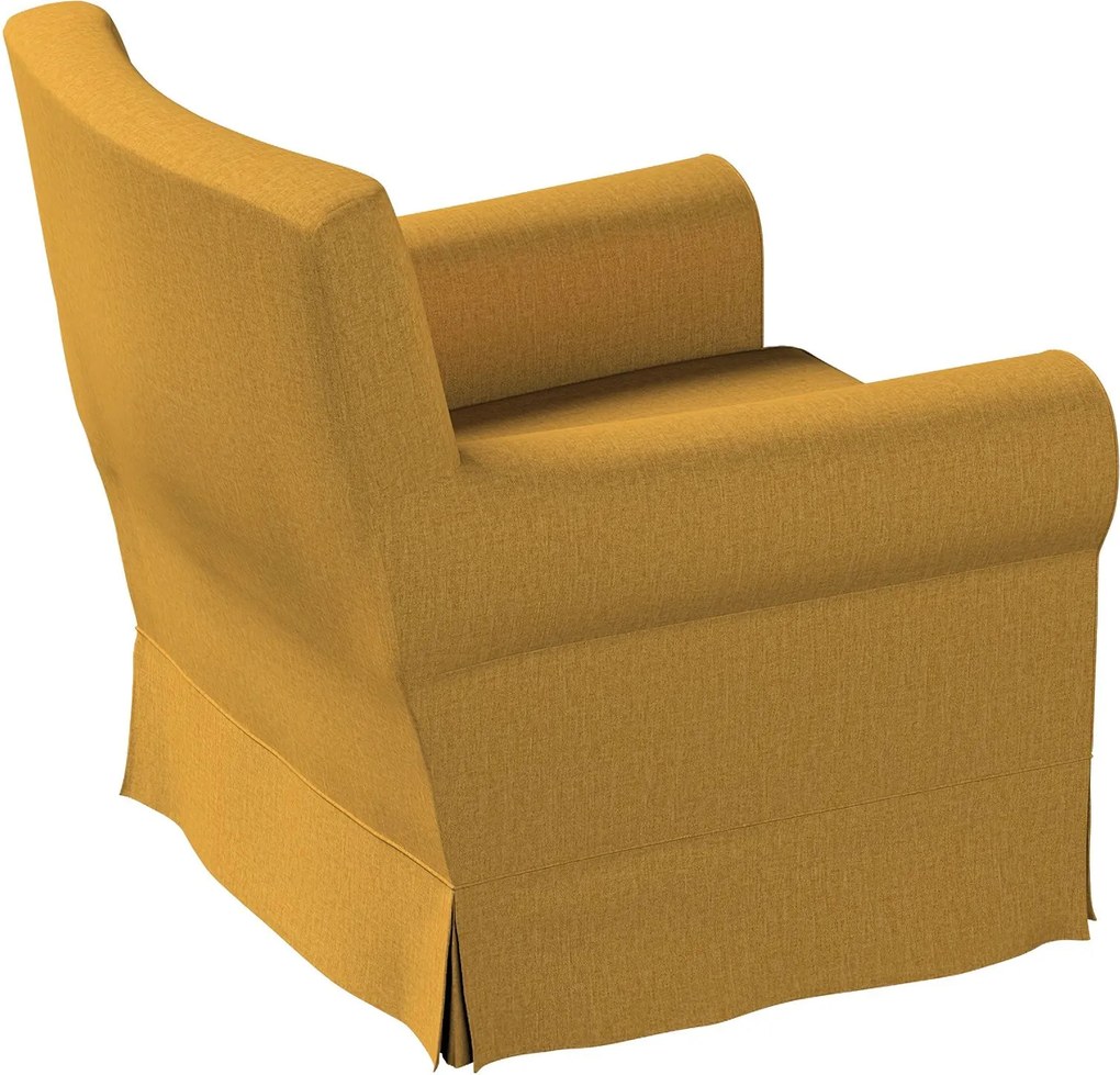 Potah na křeslo IKEA Ektorp Jennylund barva žlutá látka pletený vzor