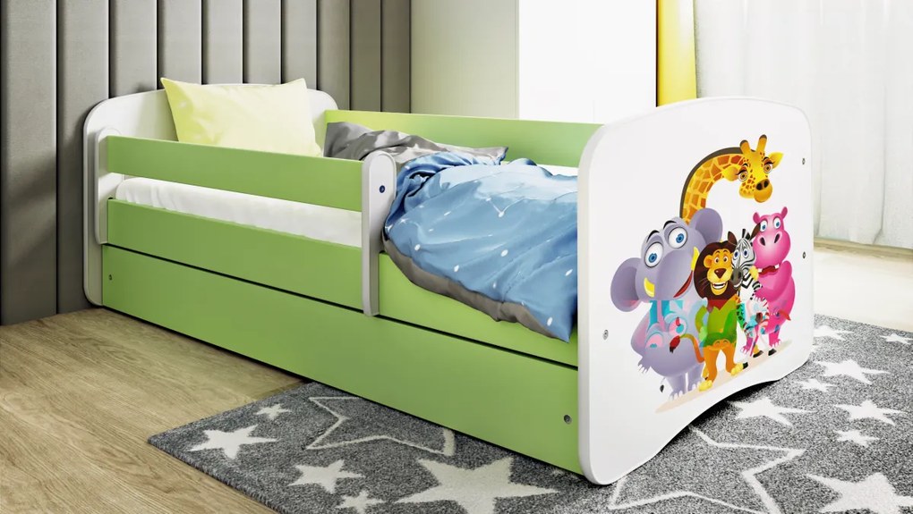 Dětská postel Babydreams ZOO zelená