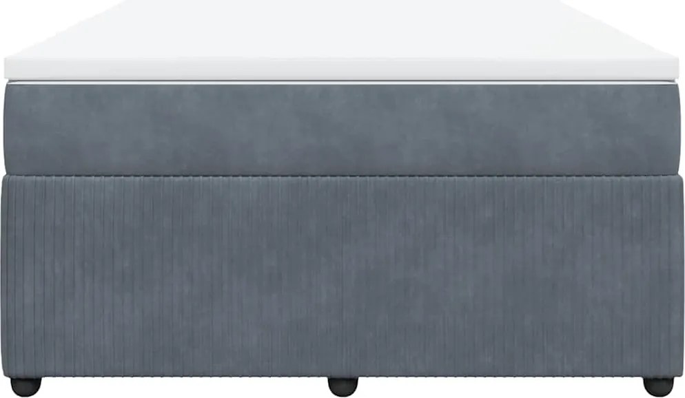 Box spring postel s matrací tmavě šedá 140x200 cm samet 3285645