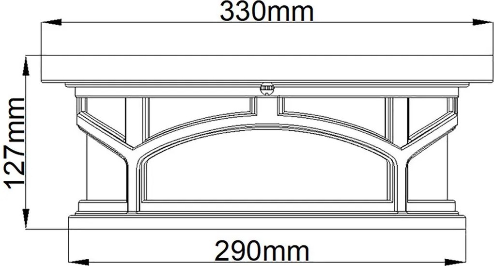 Venkovní stropní světlo Elstead MARBLEHEAD F 2xE27 IP44 hnědá barva 29 cm