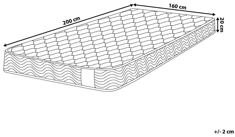 Matrace BLISS hard 160 x 200 cm Beliani