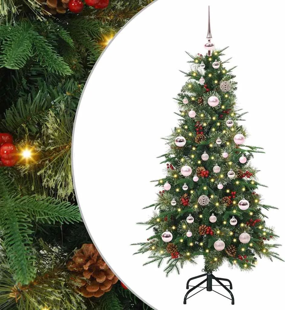 Umělý Skládací Vánoční Strom s stojanem Zelená 150 cm PE a PVC 3397408